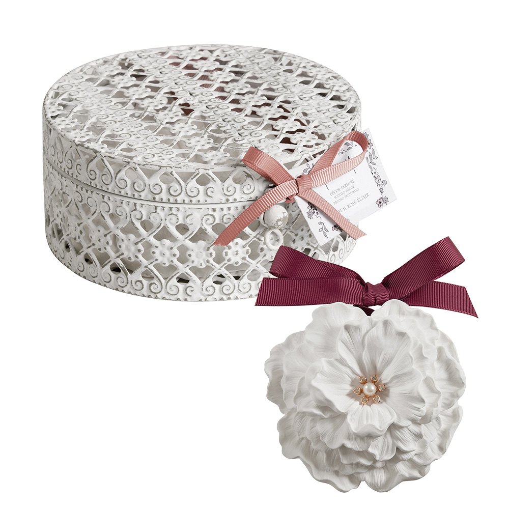 玫瑰傳奇 20週年耀銀珍珠簍空鐵盒 | Mathilde M. 法國瑪恩 | Everose 愛芙蓉